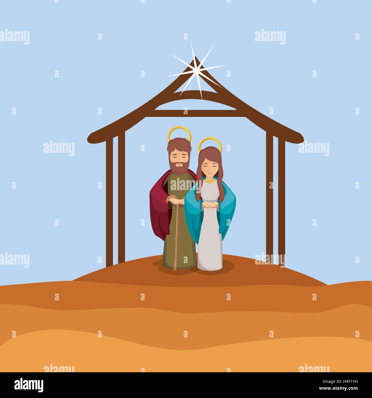 Mary and joseph cartoon design Stock Vector Image & Art - Alamy