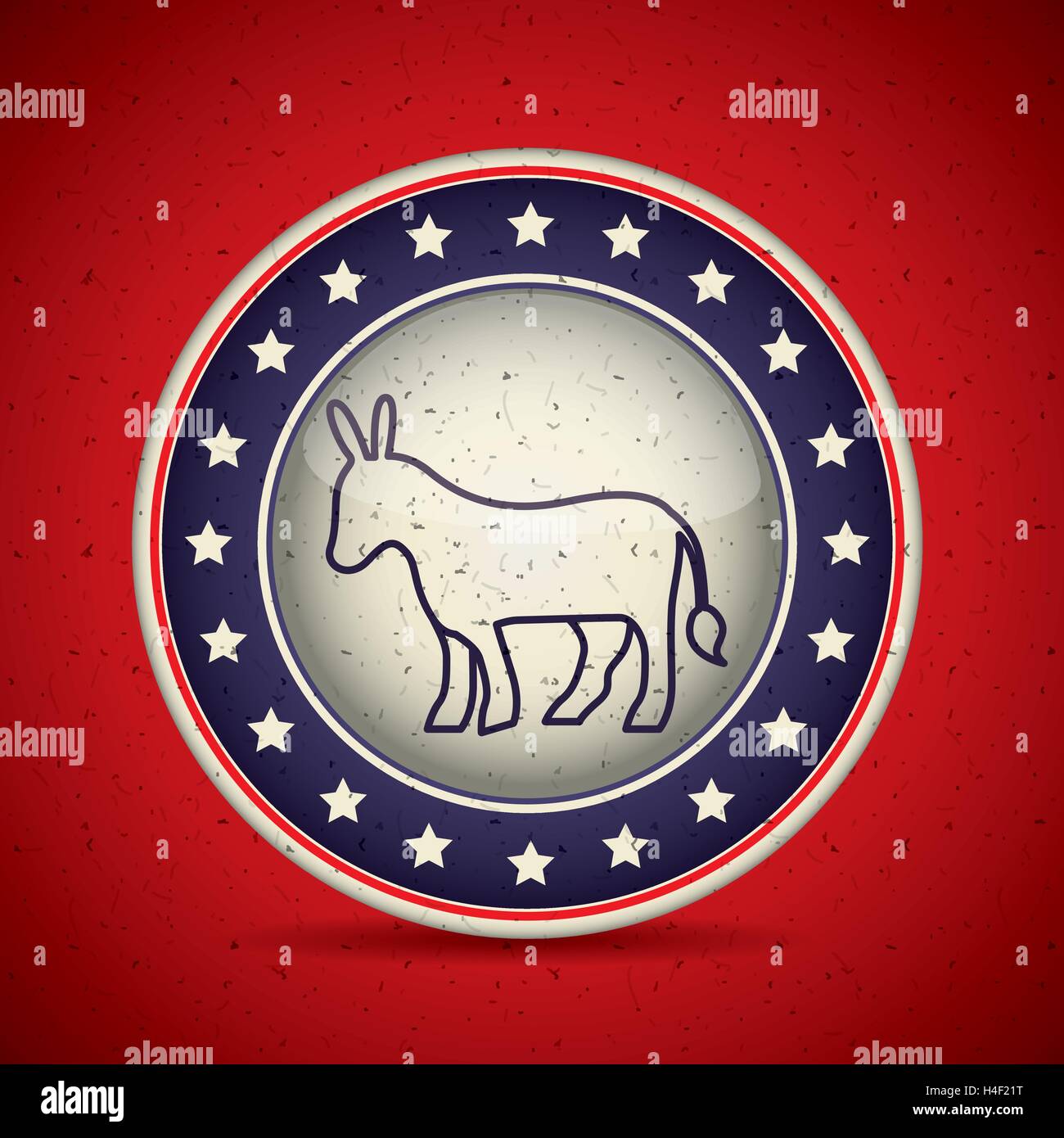 Donkey inside button of vote concept Stock Vector Image & Art - Alamy
