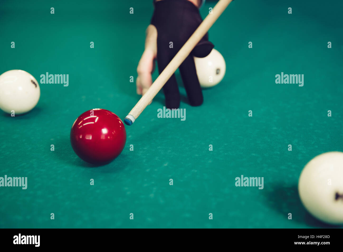 Man playing billiard Stock Photo - Alamy