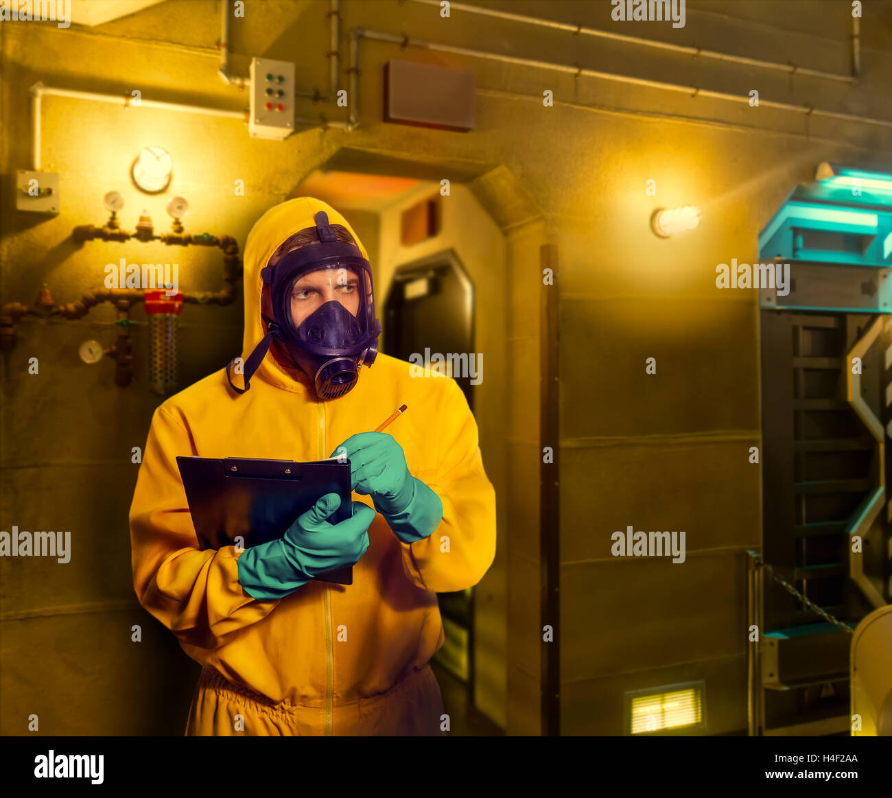 Man in protective suit Stock Photo - Alamy