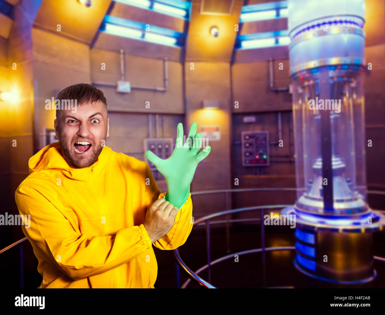 Man in protective suit Stock Photo - Alamy