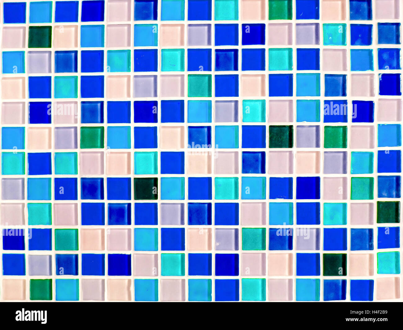 mosaic wall tile blue purple tone color closeup Stock Photo - Alamy