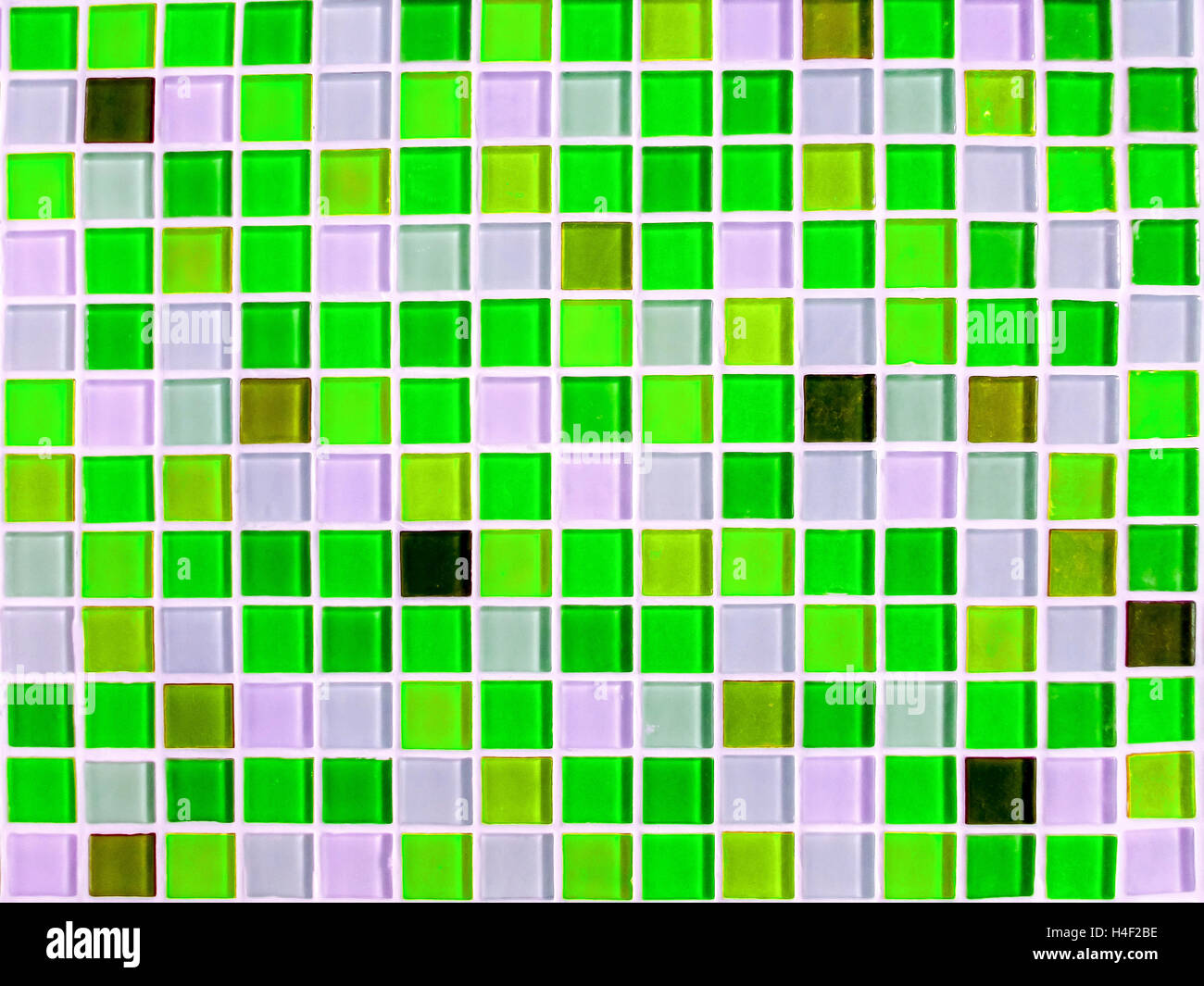 mosaic wall tile dark and light green tone color closeup Stock Photo ...