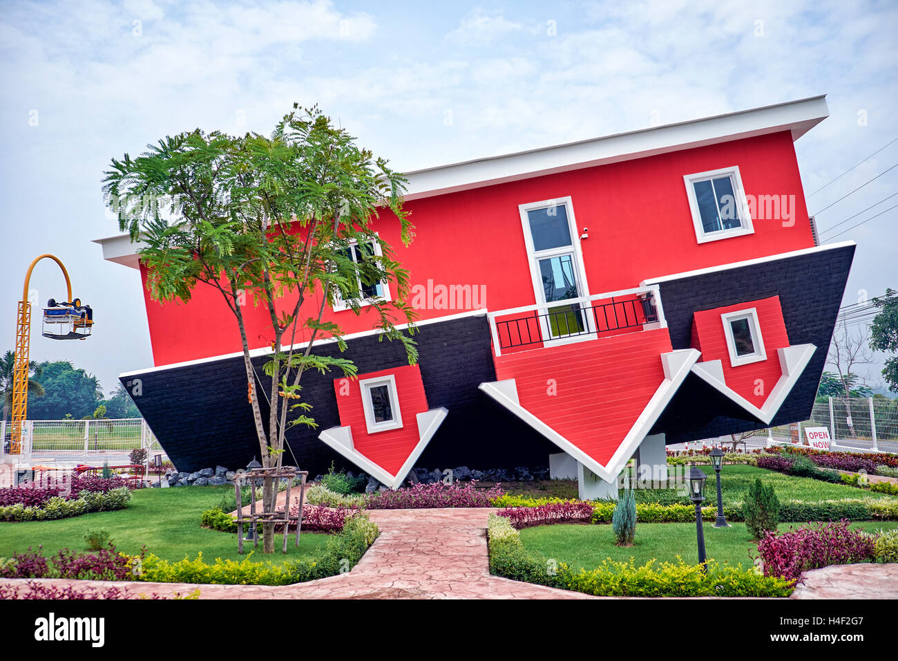 Upside Down house in Pattaya Thailand S. E. Asia Stock Photo - Alamy