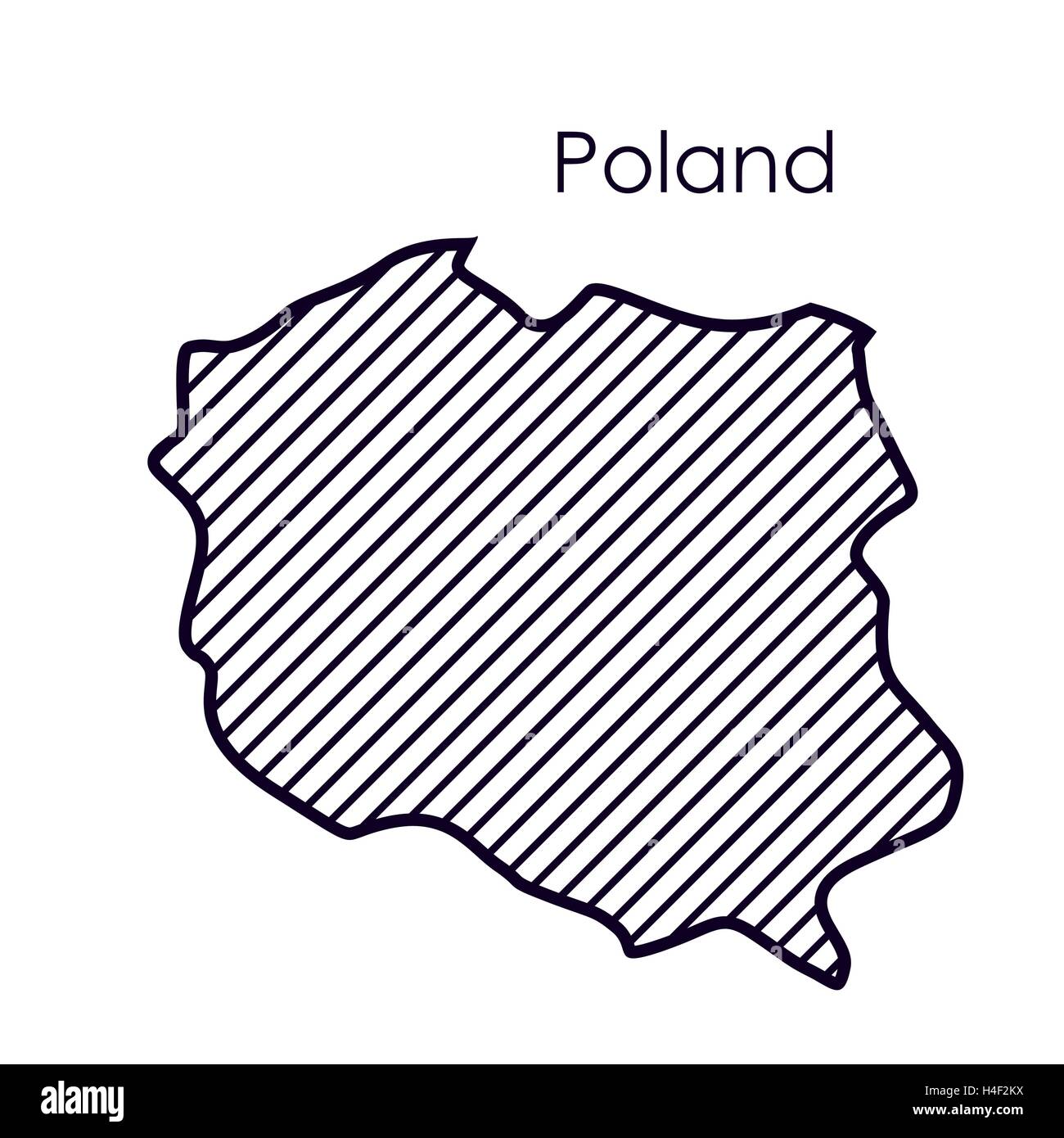 Map of the kingdom of poland Cut Out Stock Images & Pictures - Alamy