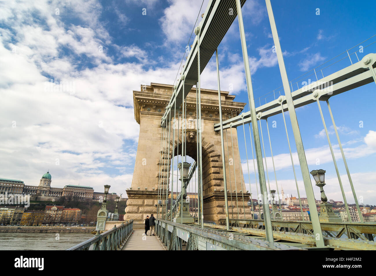The Szechenyi Chain Bridge in Budapest, Hungary Stock Photo - Alamy