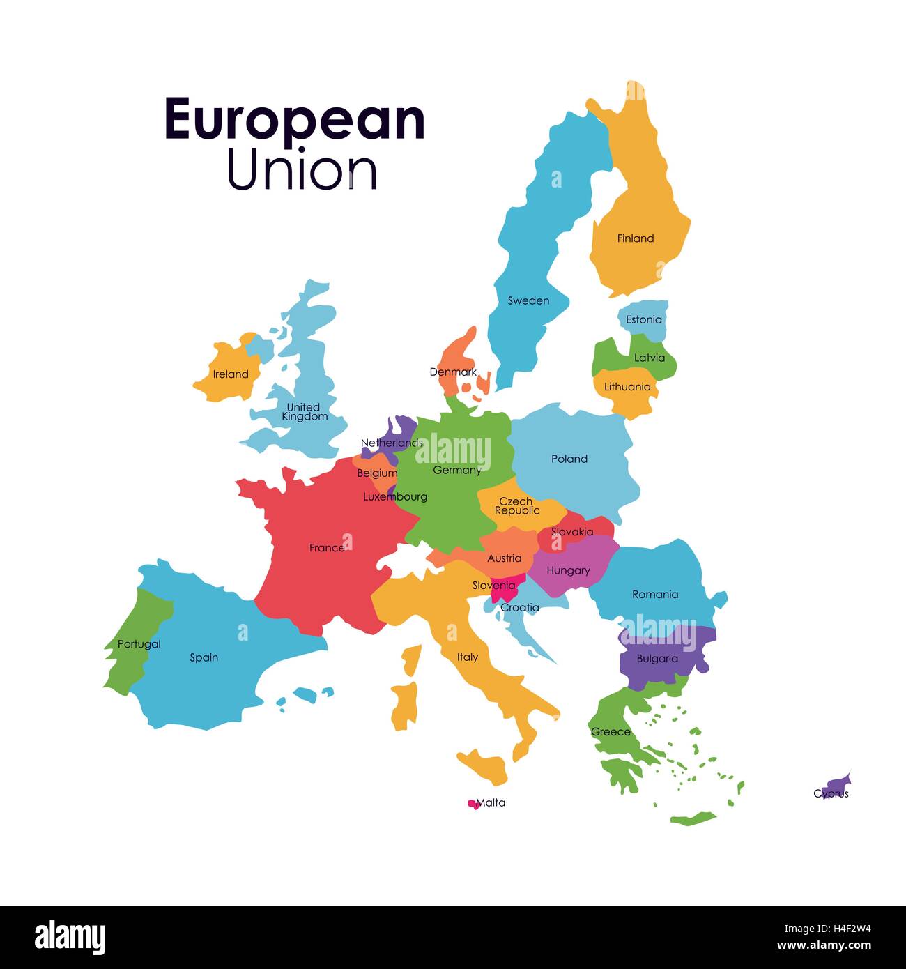 Isolated european union map design Stock Vector Image & Art - Alamy