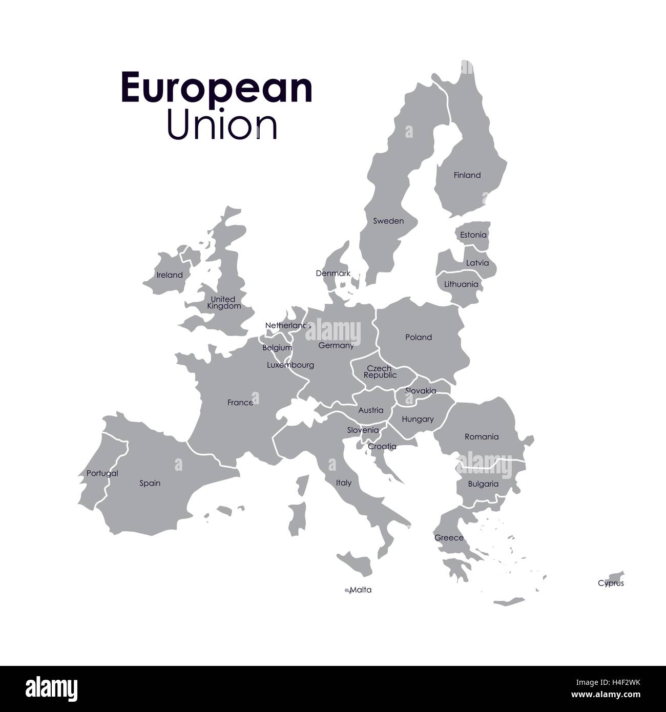 Map Europe Cut Out Stock Images & Pictures - Alamy