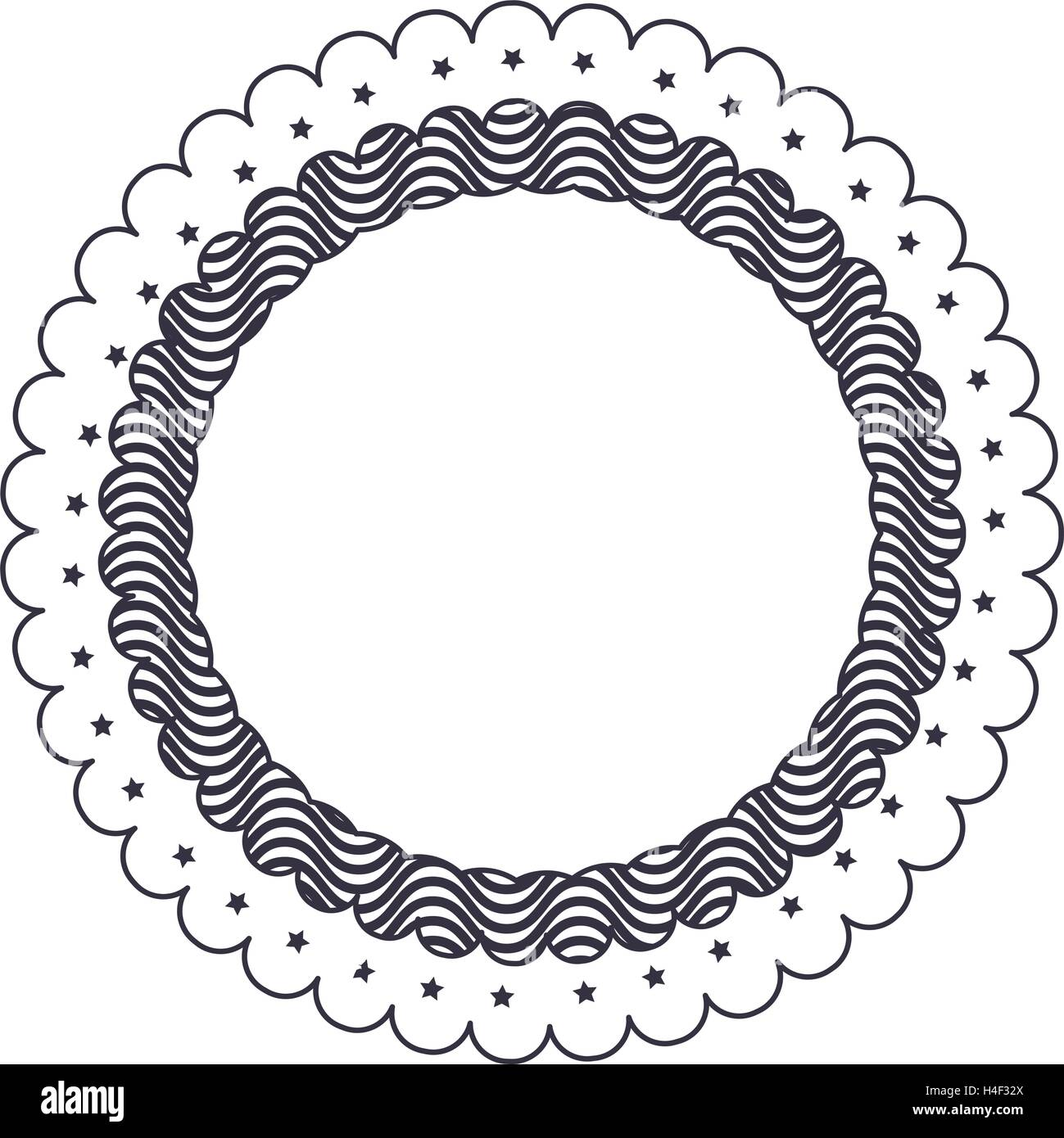 Isolated decorative circle frame design Stock Vector Image & Art - Alamy
