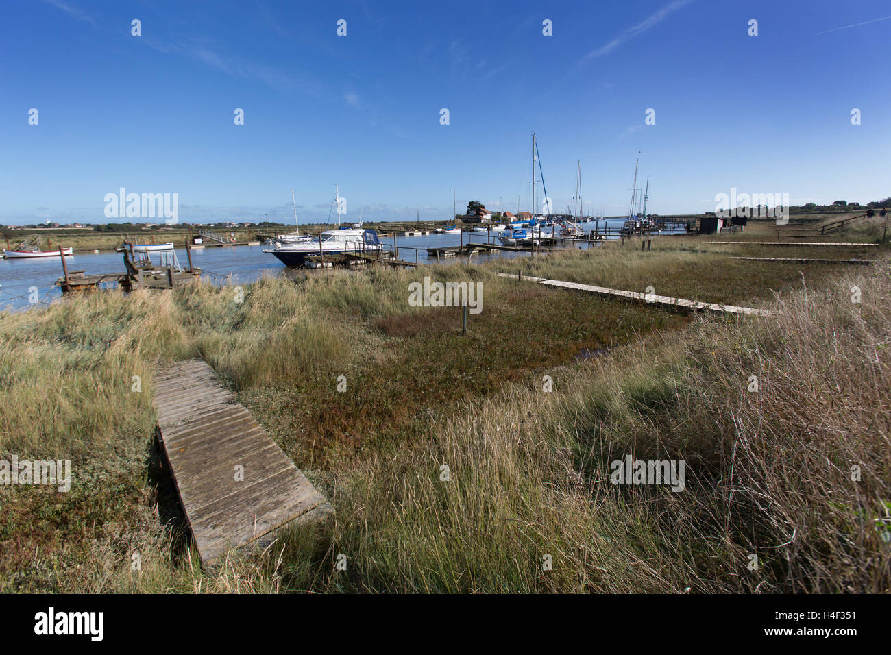 Town of Southwold, England. Picturesque view of Southwold Harbour ...