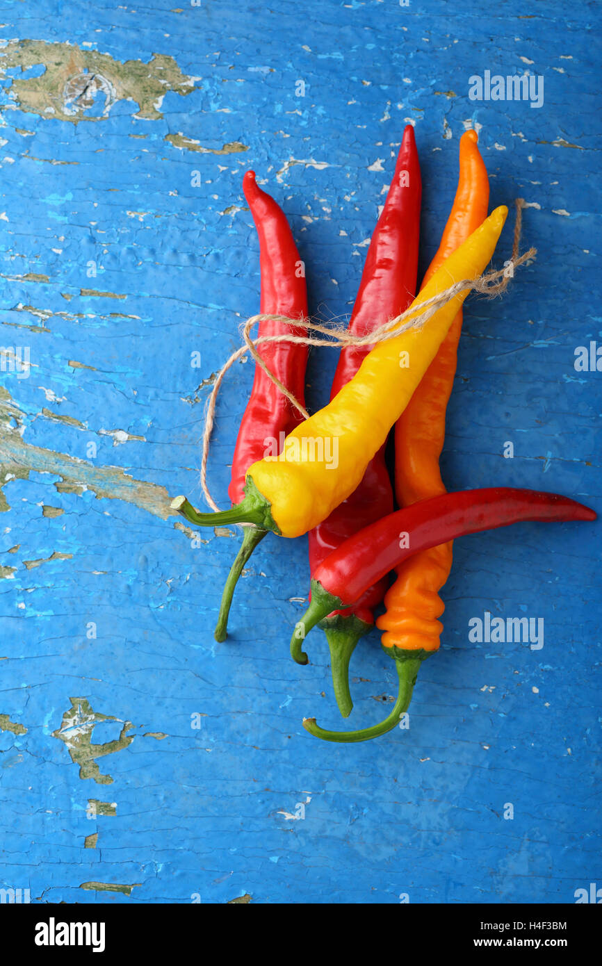Wood peppers red yellow green peppers hi-res stock photography and ...