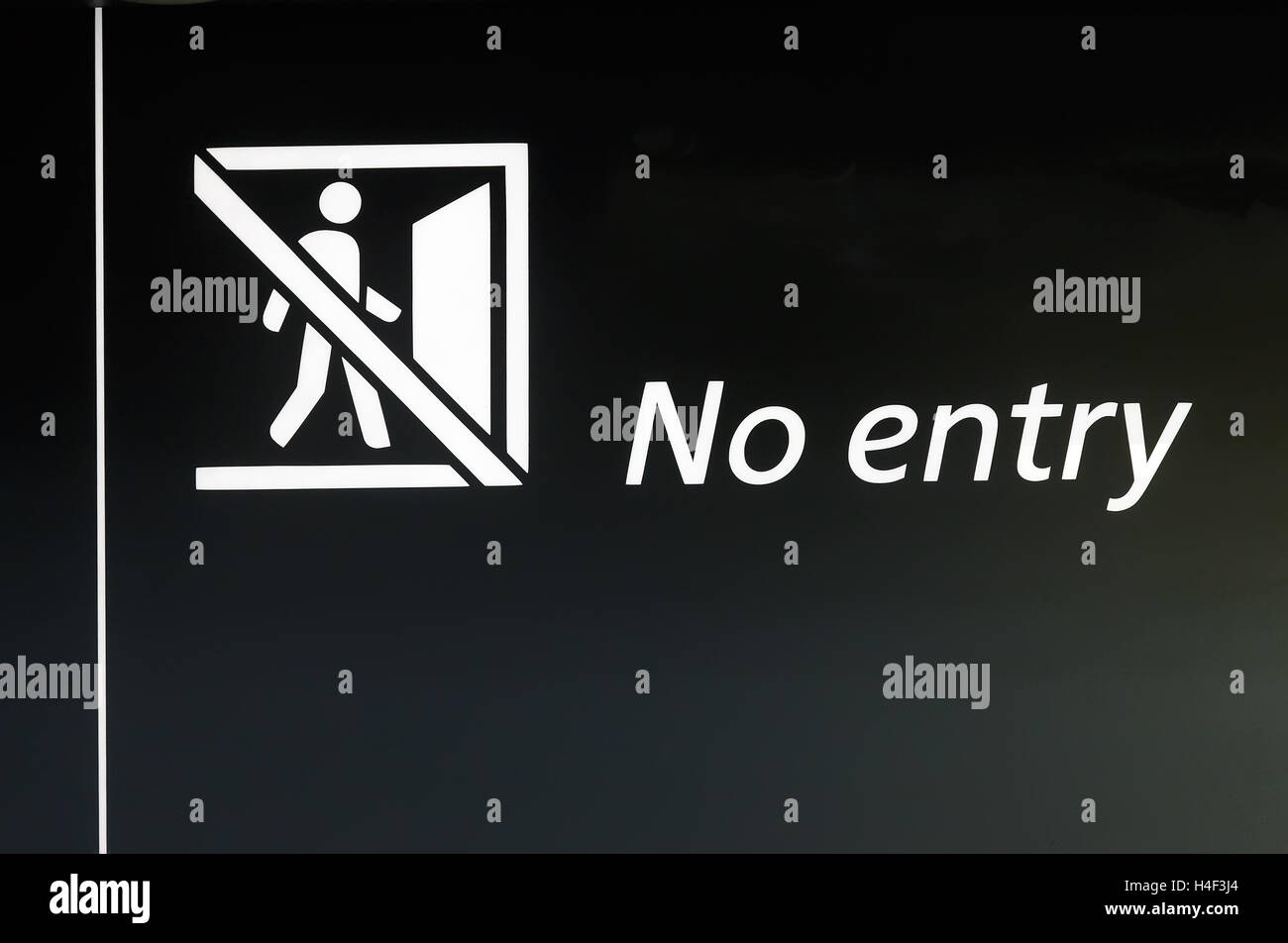 A signal indicating the prohibition of entering the room Stock Photo ...