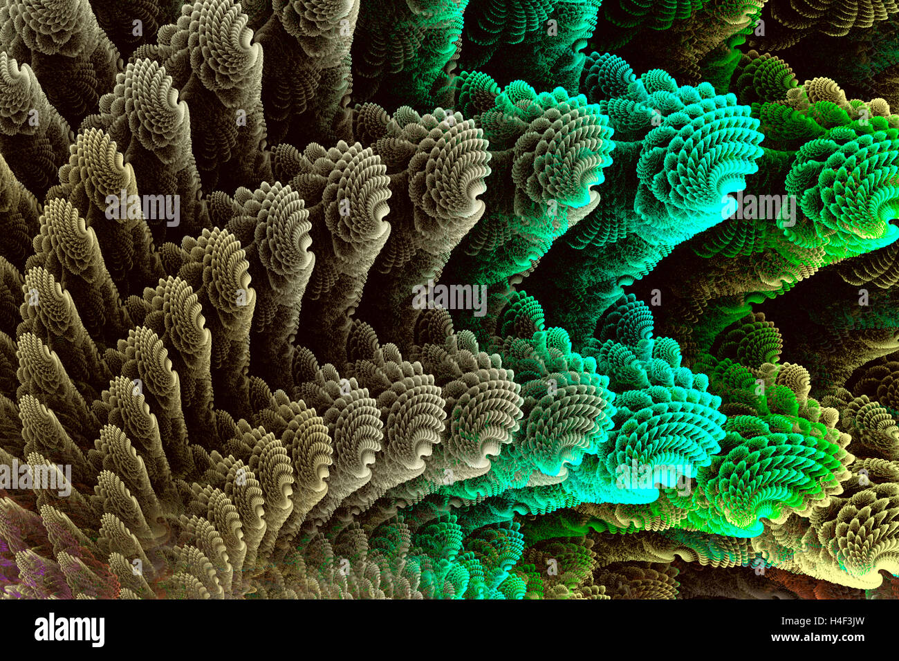 Fractal lines are woven into a beautiful pattern and form a variety of ...
