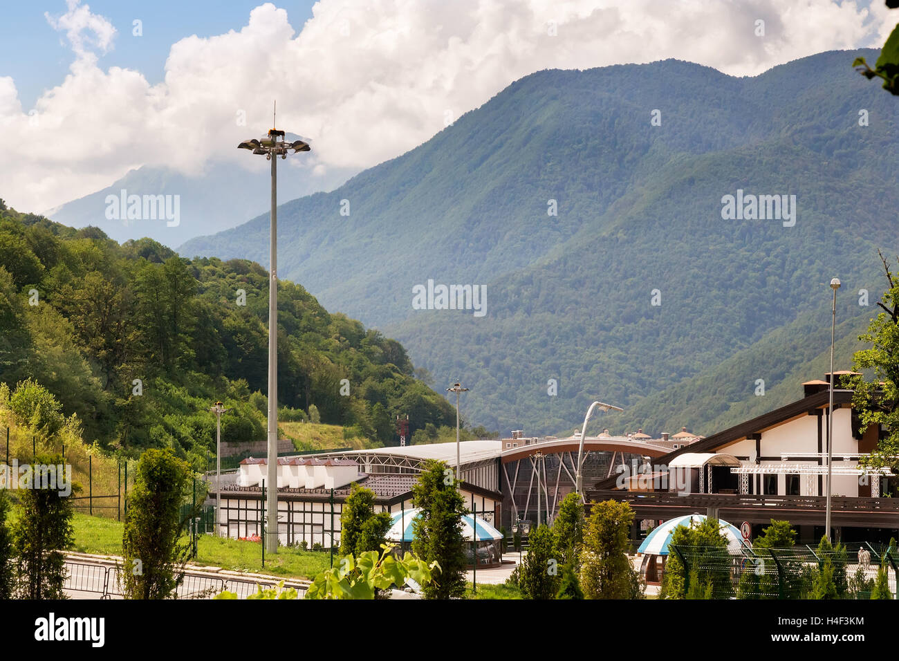 Mountain resort: beautiful multi-storey building, the comfortable hotel ...