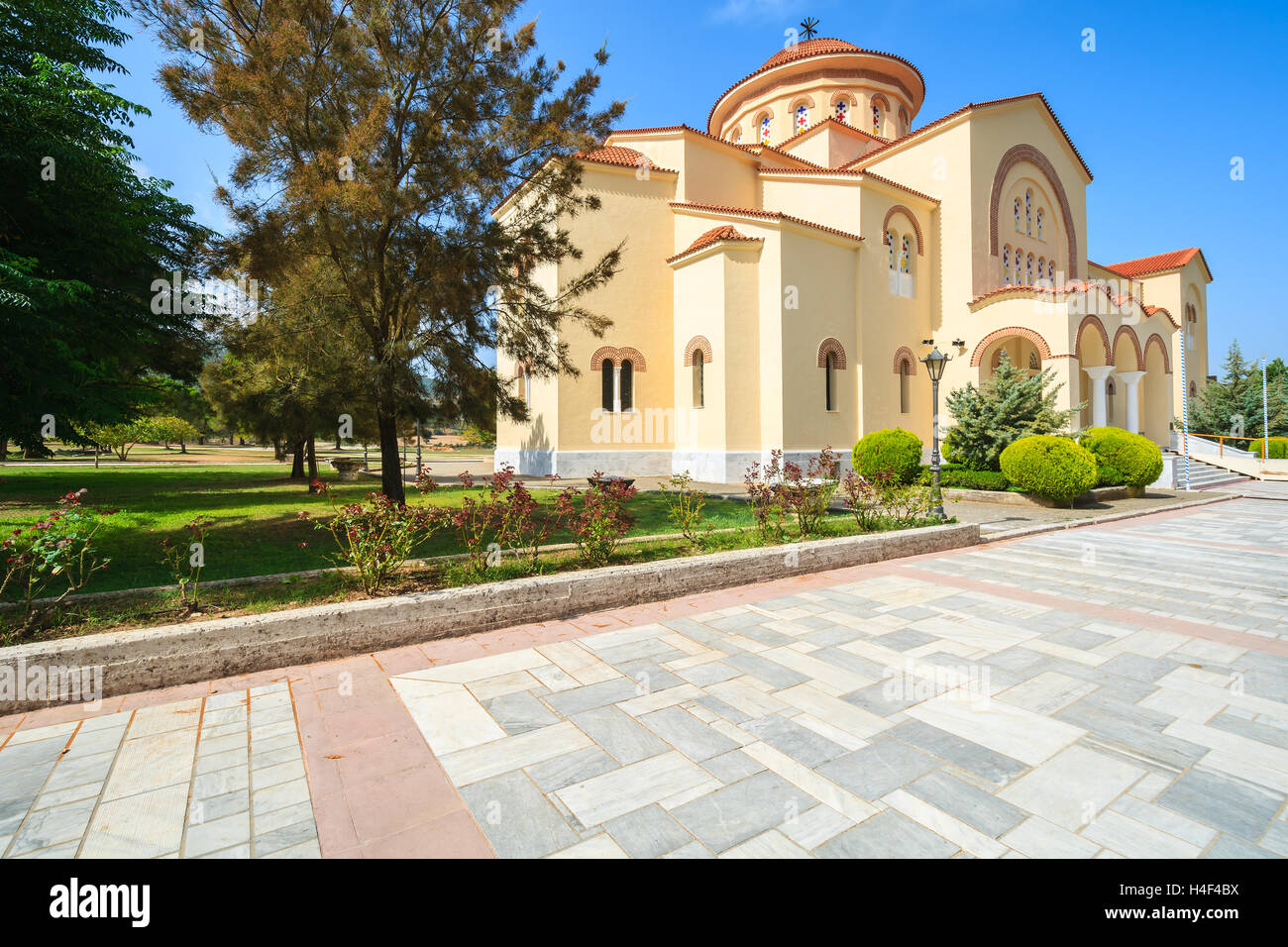 Monastery of Agios Gerasimos on Kefalonia island, Greece Stock Photo ...