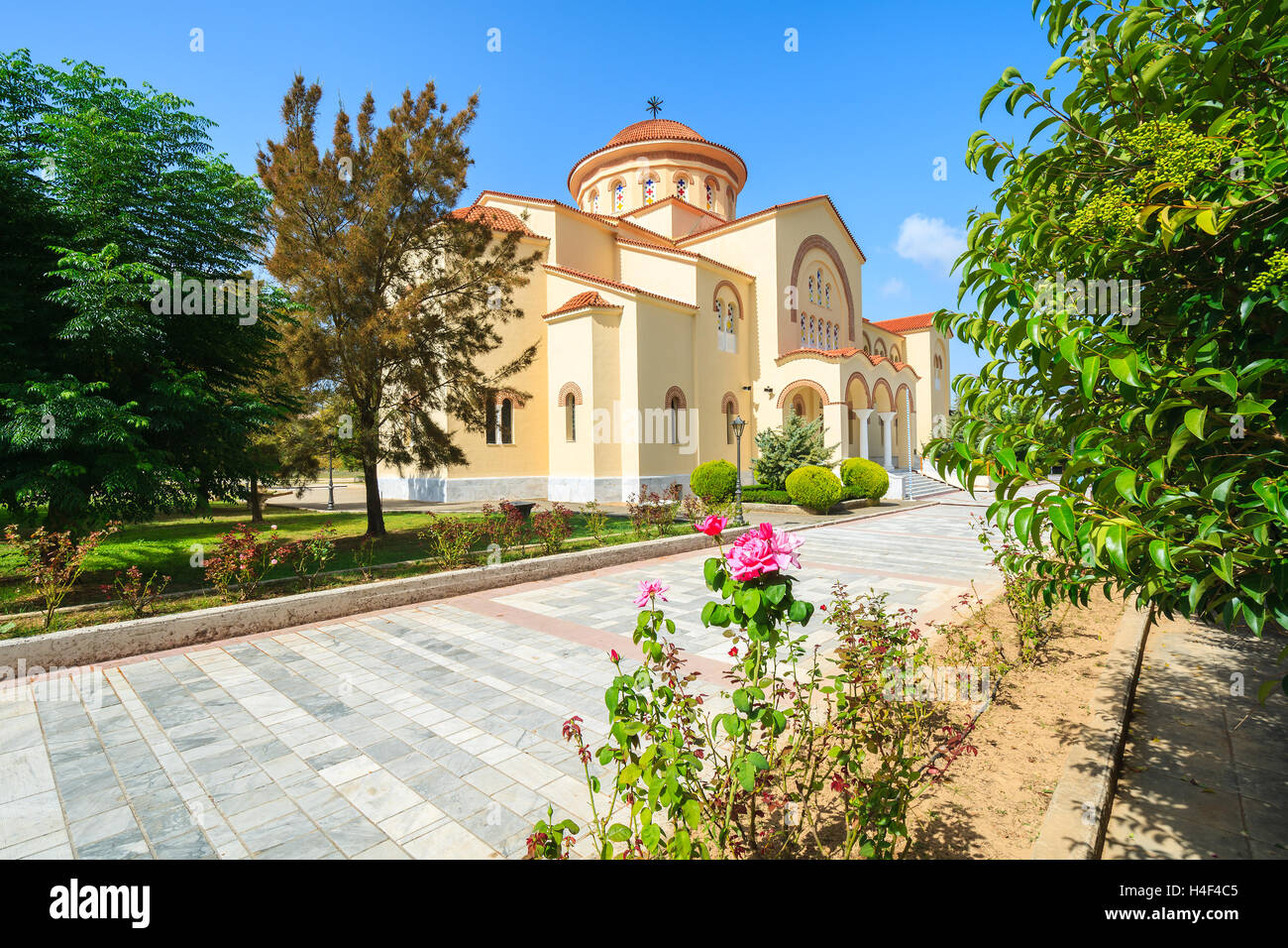 Monastery of Agios Gerasimos on Kefalonia island, Greece Stock Photo ...