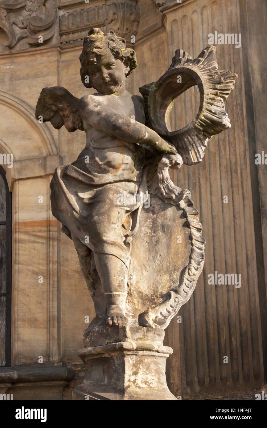 Detail of baroque Column in city Olomouc. Classical Baroque artwork ...
