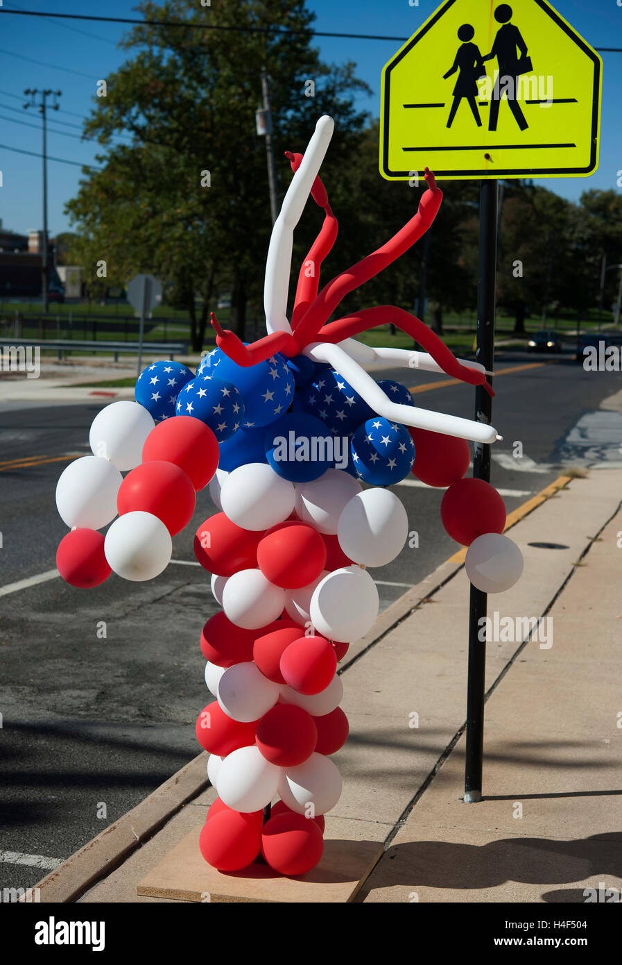 American balloons, red, white & blue, Crown Point, Indiana, USA, North ...