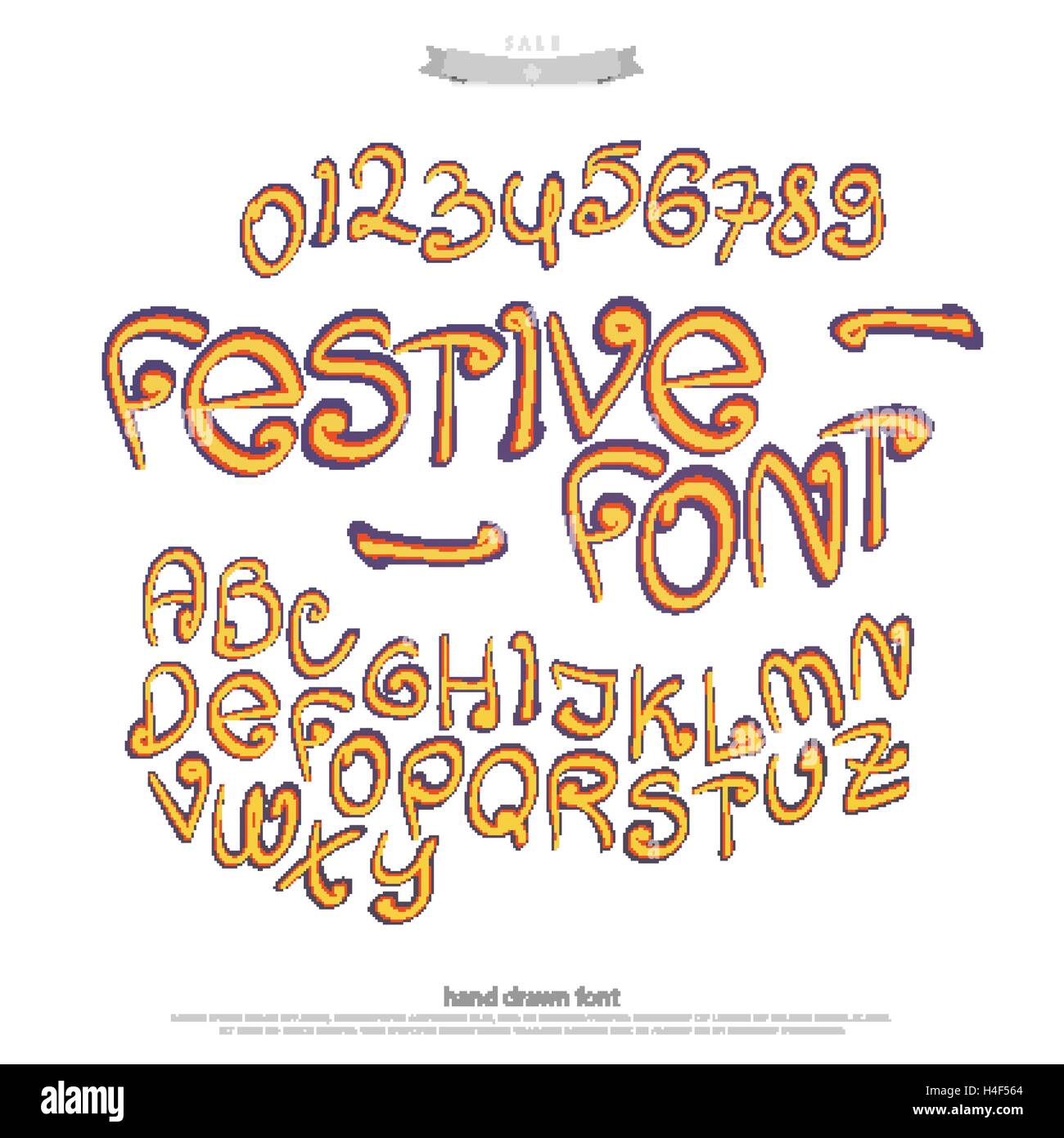 cartoon style alphabet letters and numbers isolated on white background ...