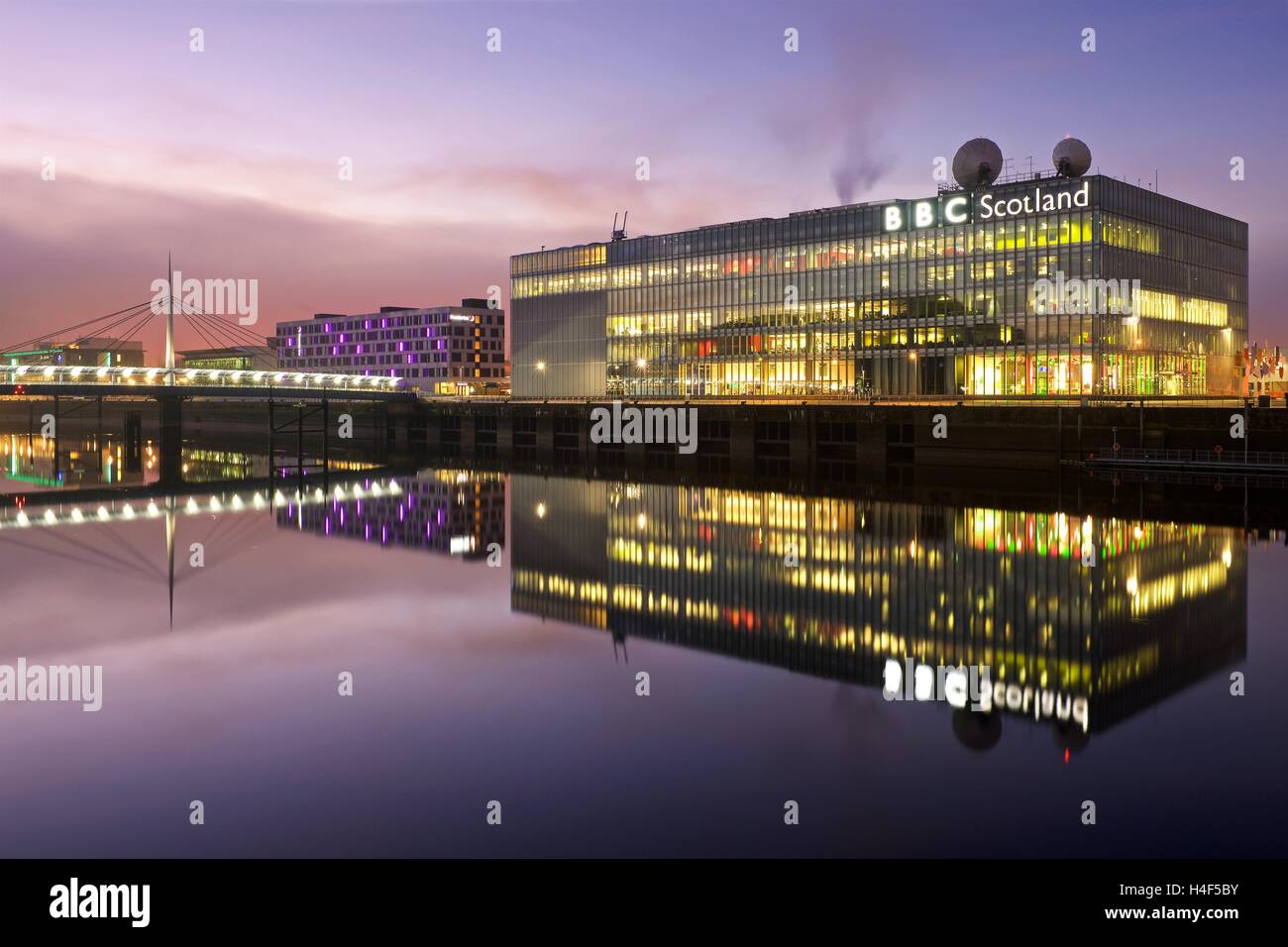 BBC Scotland in Glasgow taken at dawn Stock Photo - Alamy