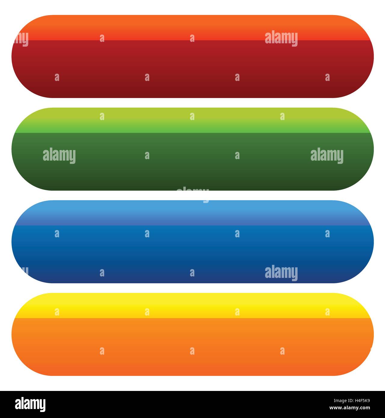 Colorful button, banner background shapes in 4 bright colors Stock ...