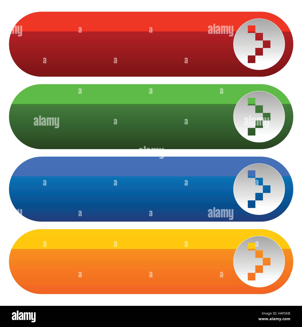 Colorful button, banner background shapes in 4 bright colors Stock ...