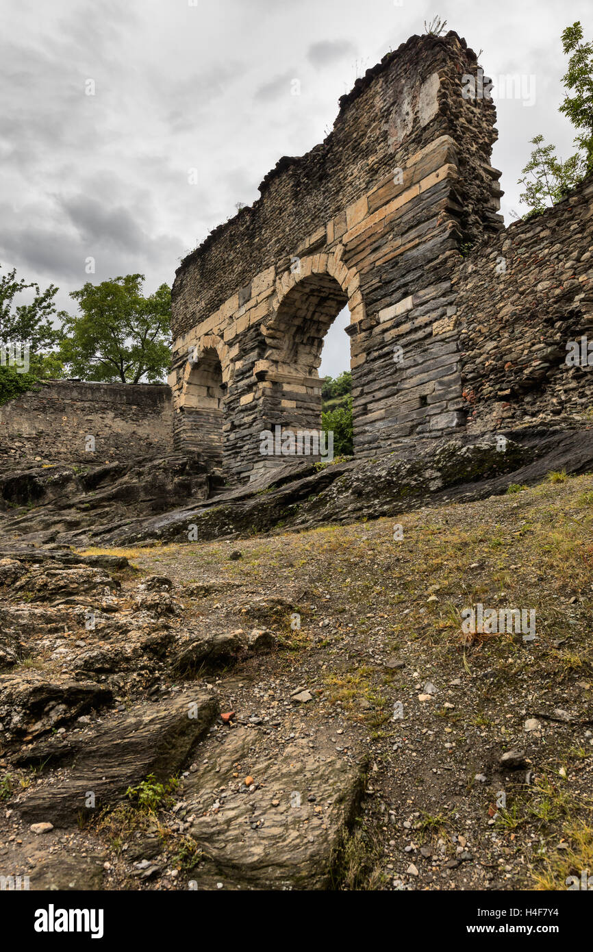 Triumphal Arch of Augustus (8 BC), Susa, Piedmont, Italy Stock Photo ...
