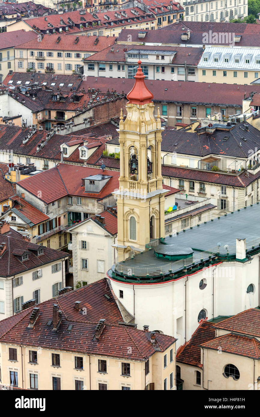 Cityscape from Mole Antonelliana, Turin, Piedmont, Italy Stock Photo ...