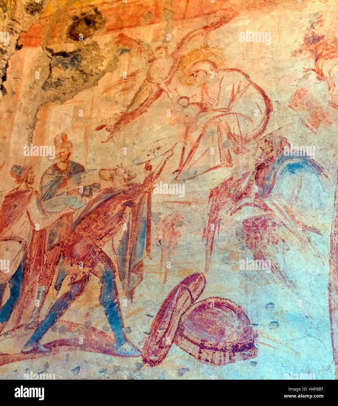 Fresco (8th century), Church of Santa Maria foris portas, Castelseprio ...