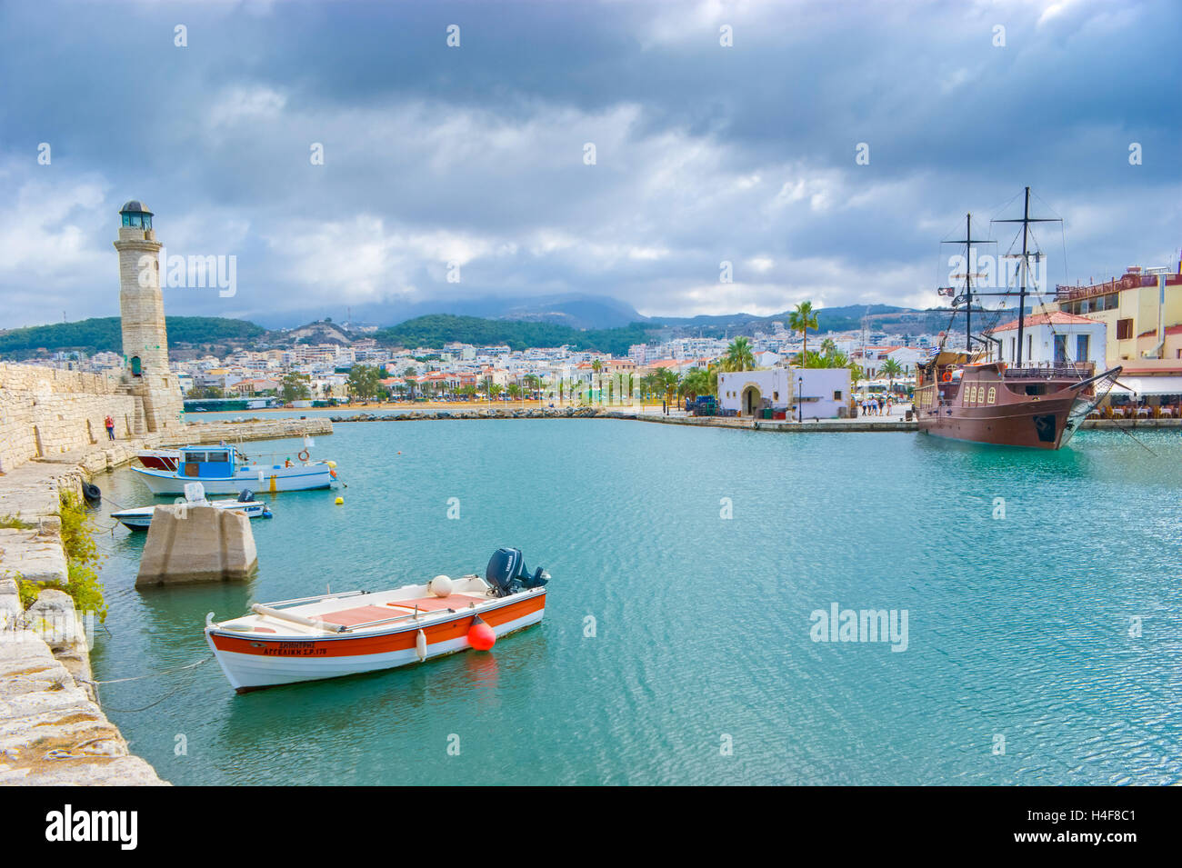 The Old Venetian Port in Rethymno is very popular landmark of Crete ...