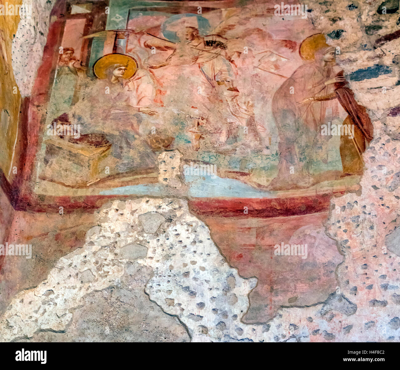 Fresco (8th century), Church of Santa Maria foris portas, Castelseprio ...