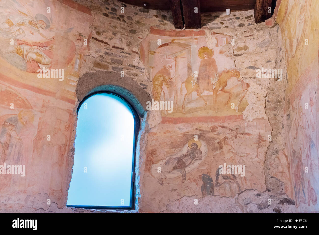 Fresco (8th century), Church of Santa Maria foris portas, Castelseprio ...