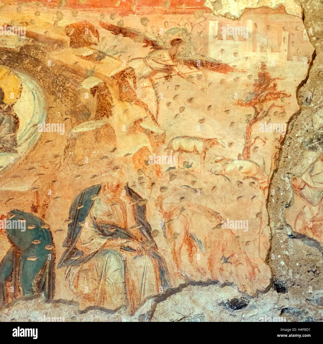 Fresco (8th century), Church of Santa Maria foris portas, Castelseprio ...