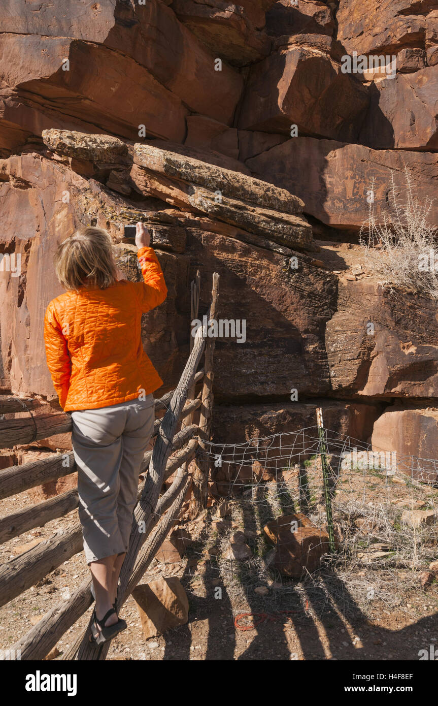 Utah, Nine Mile Canyon, petroglyphs Stock Photo - Alamy