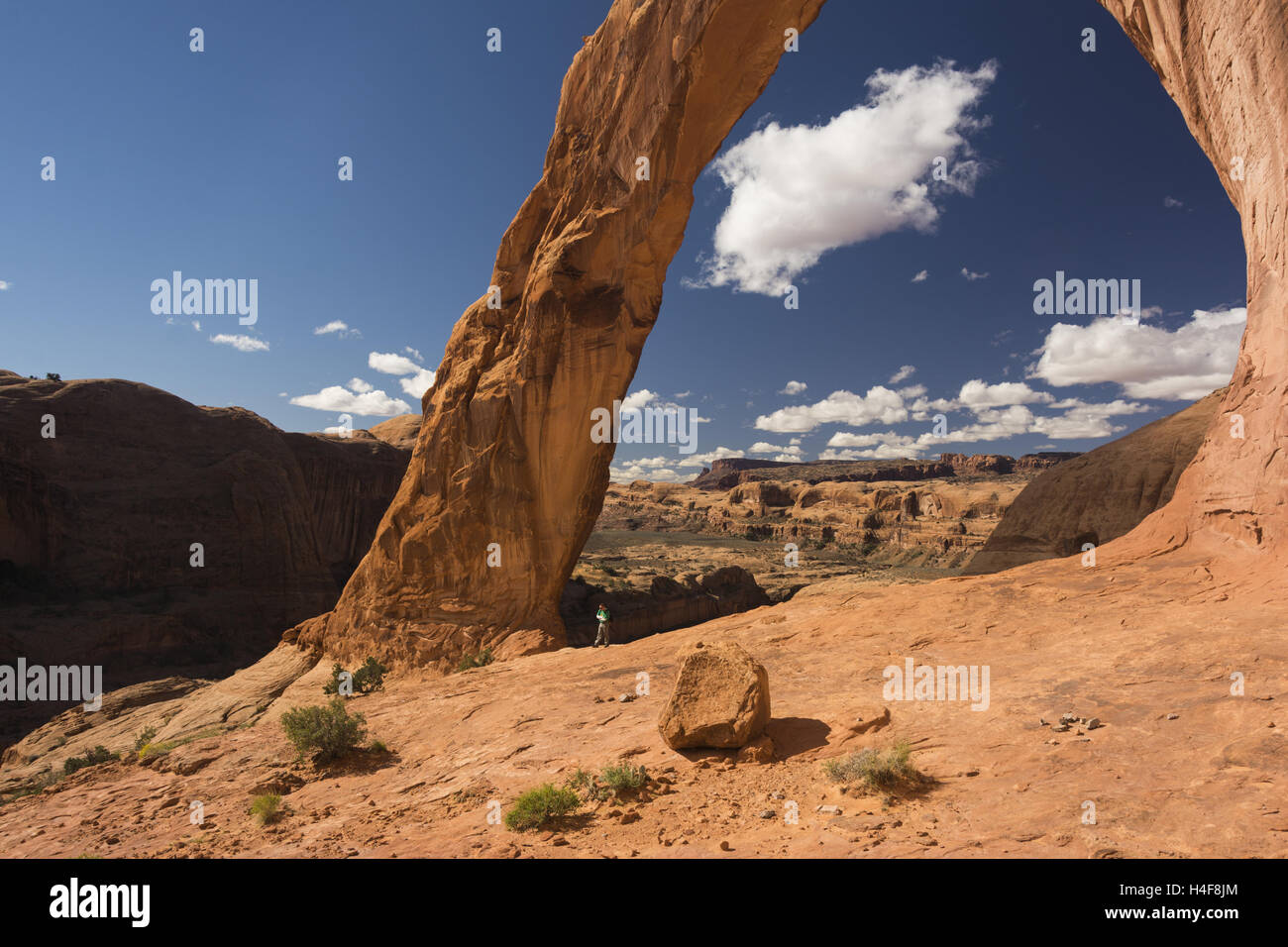 Utah, Potash-Lower Colorado River Scenic Byway, Corona Arch Stock Photo ...