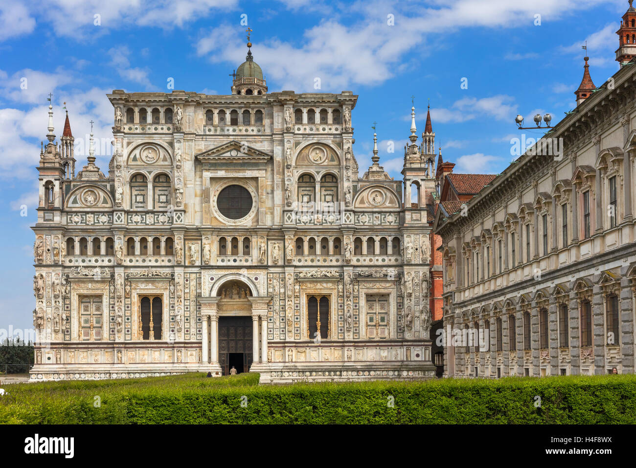 Abbey church, Certosa di Pavia monastery, Lombardy, Italy Stock Photo ...