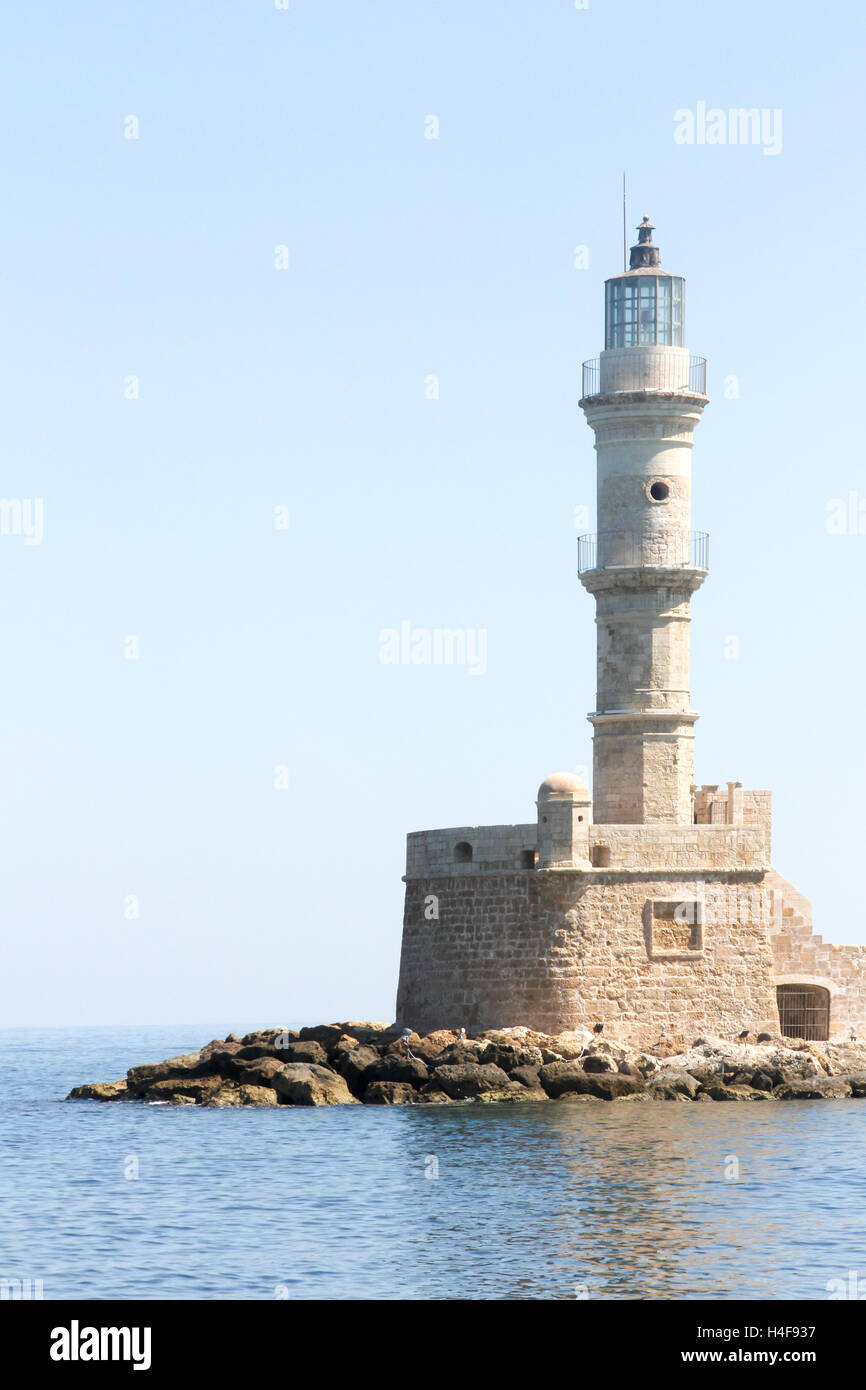 The old lighthouse,Chania, Crete, Greece Stock Photo - Alamy