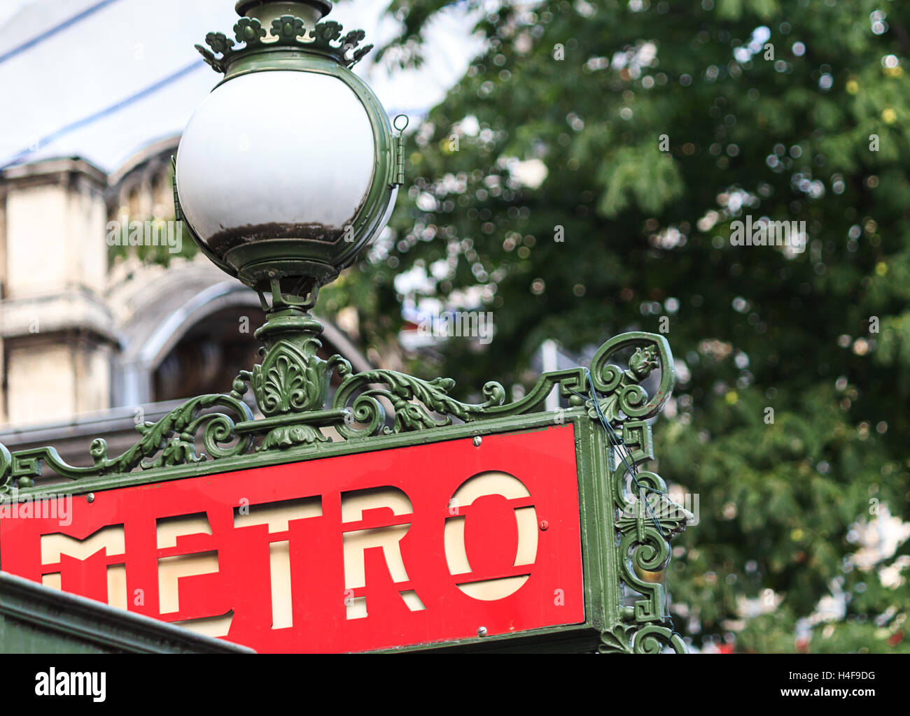 Metro sign in Paris Stock Photo - Alamy