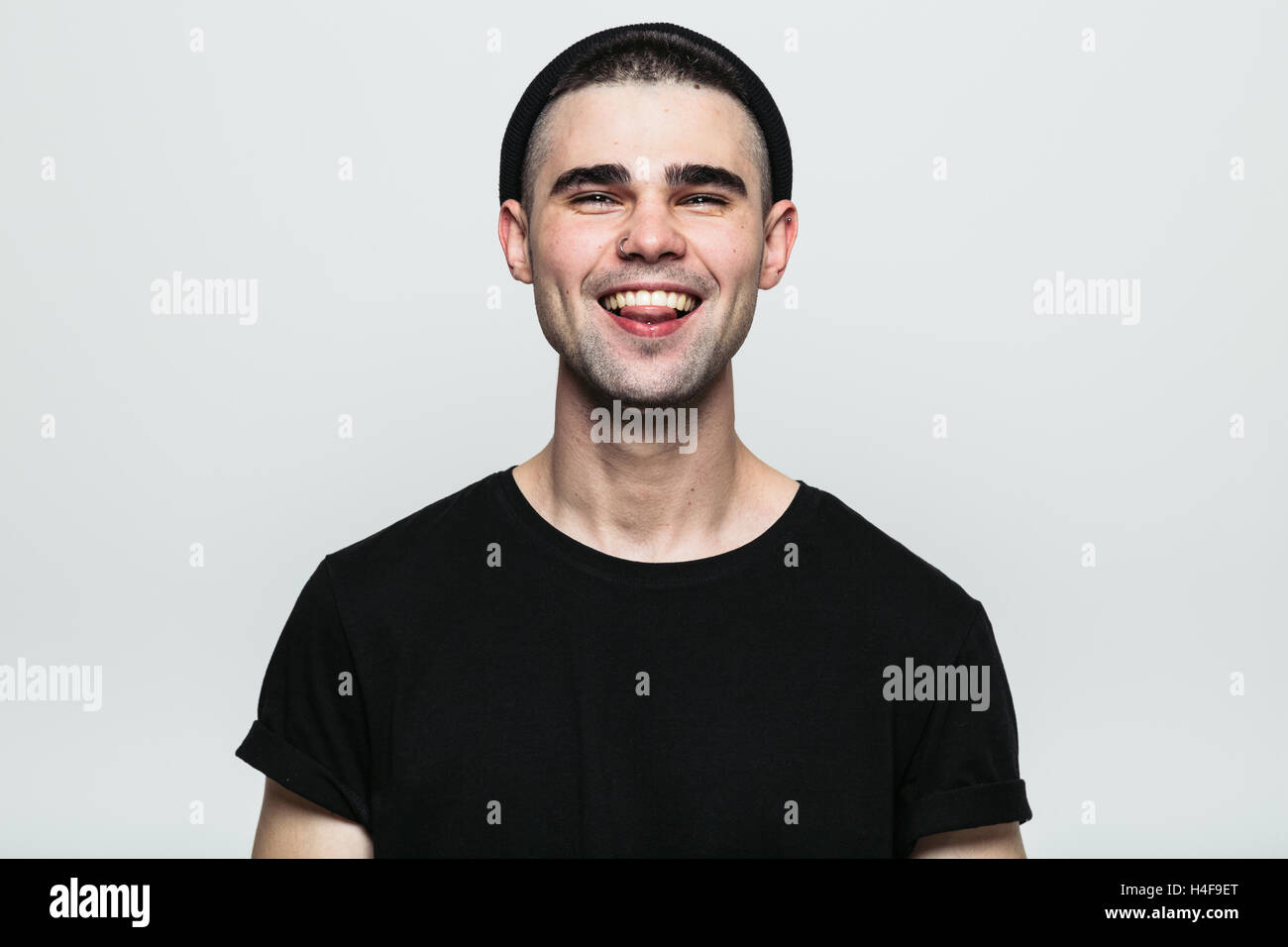 Black man pierced tongue hi-res stock photography and images - Alamy