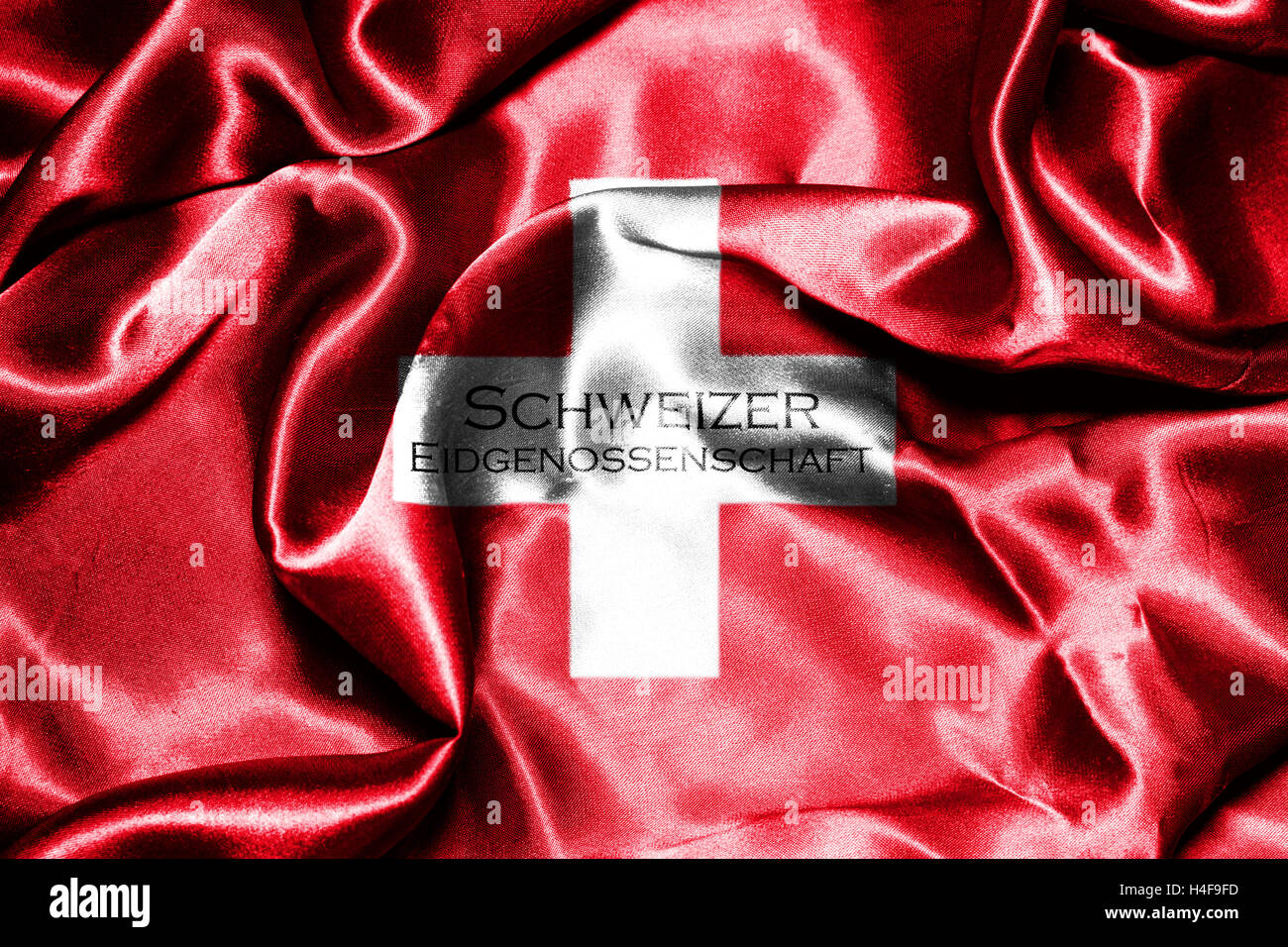 Switzerland National Flag With Country Name On It In German Language ...