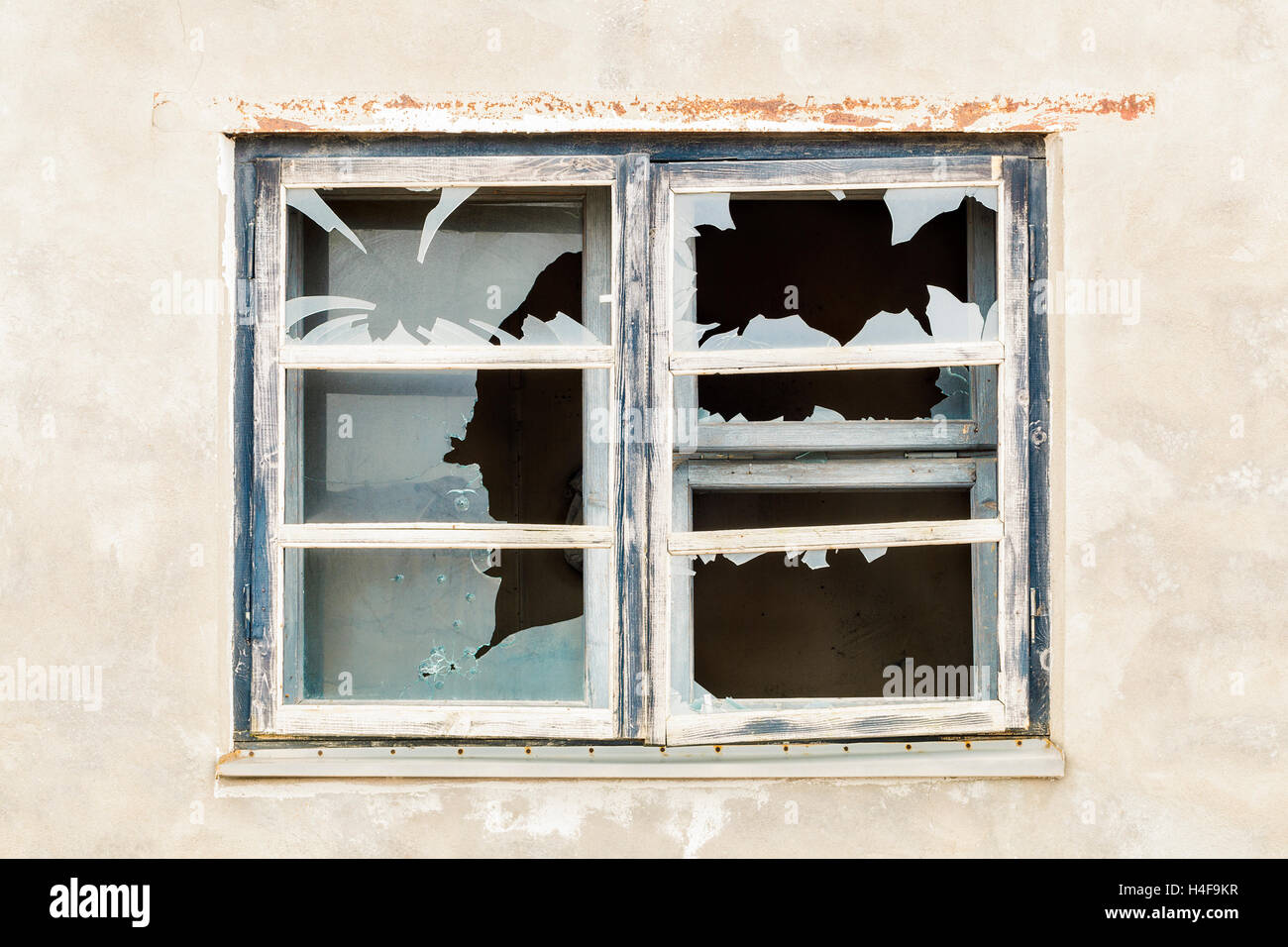 Broken Window with concrete wall around Stock Photo - Alamy