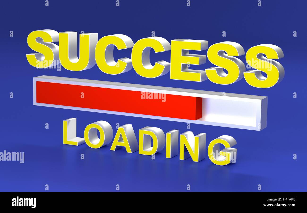 Success loading Progress bar design. 3D rendering Stock Photo - Alamy