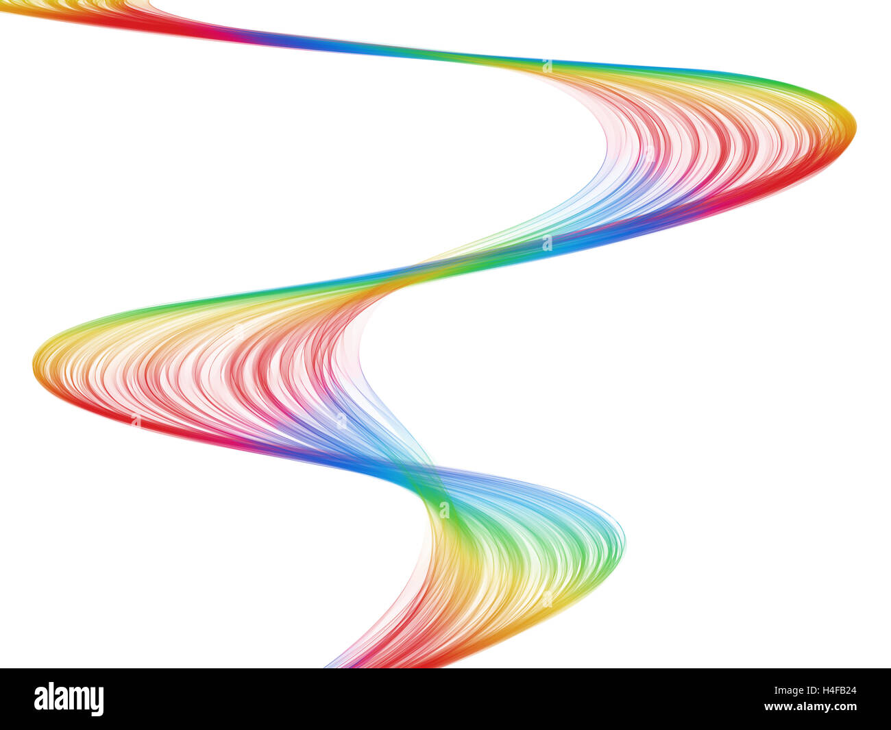Crazy color wave isolated on a white background Stock Photo - Alamy