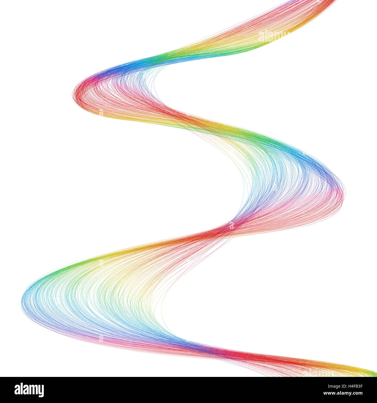 Spectrum colored abstract line isolated on a white background. Vertical ...