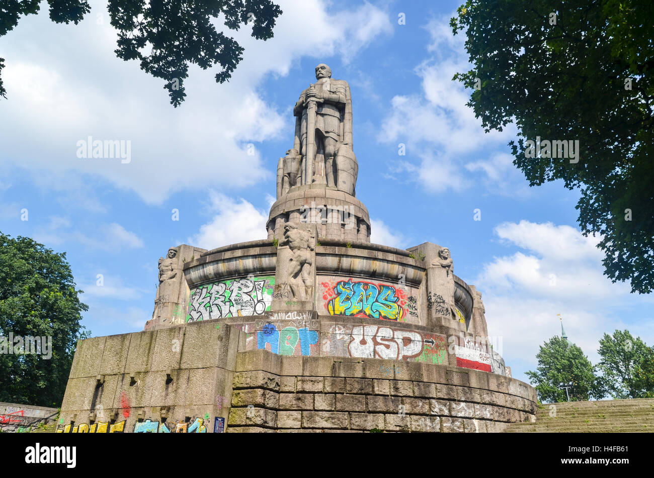 Bismarck statue in Hamburg, Germany Stock Photo - Alamy