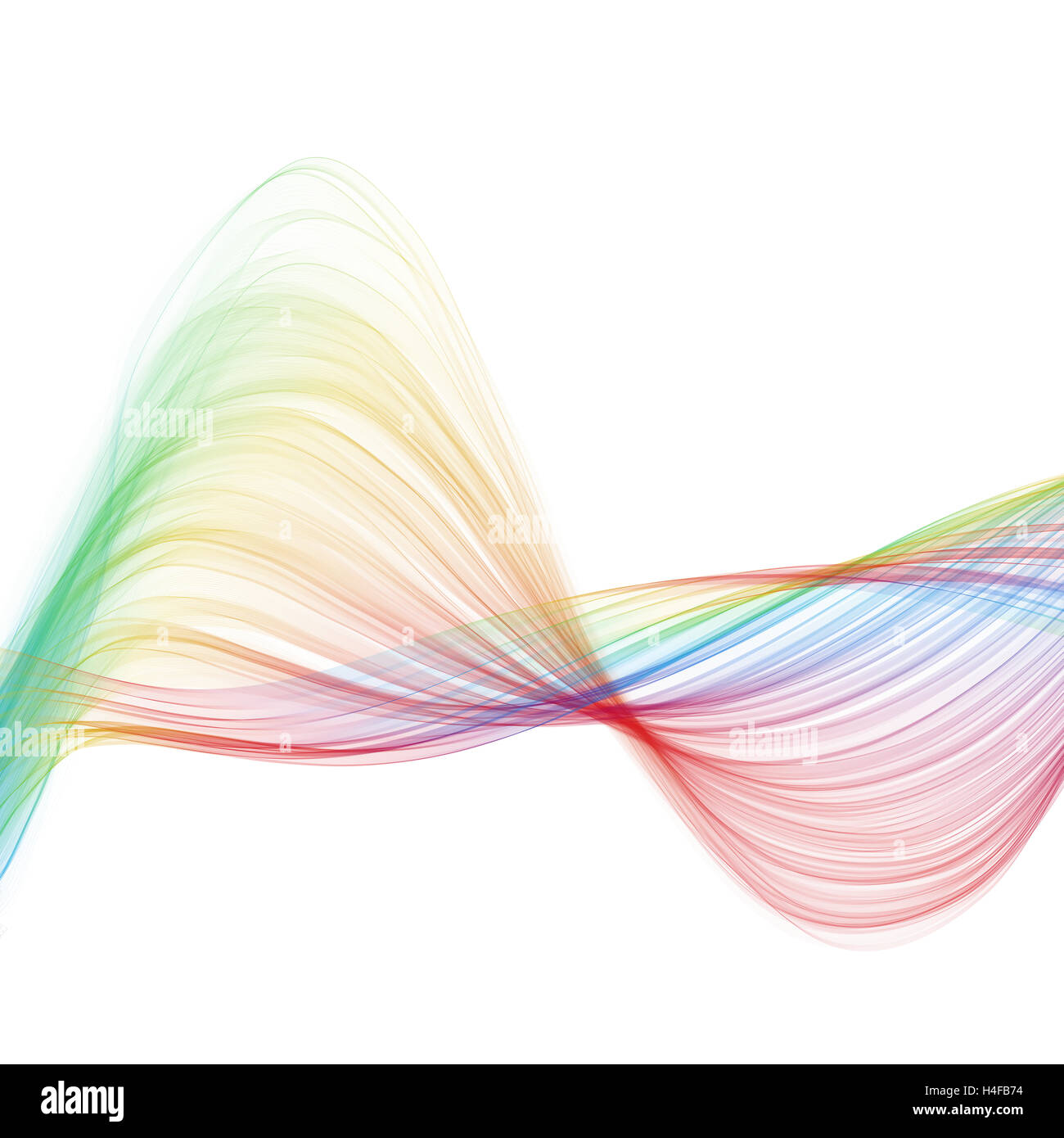 Isolated colorful wave on a white background. High resolution ...