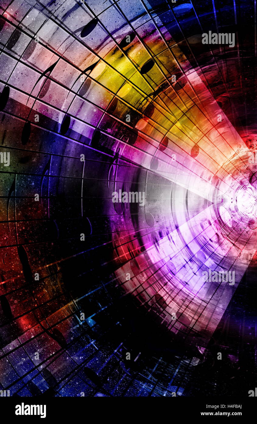 music note and abstrtact color background. spots background Stock Photo ...