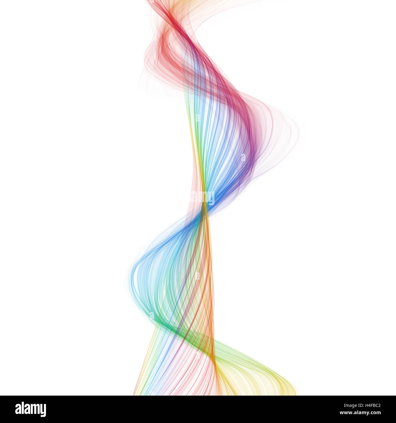Isolated colorful wave on a white background. High resolution ...