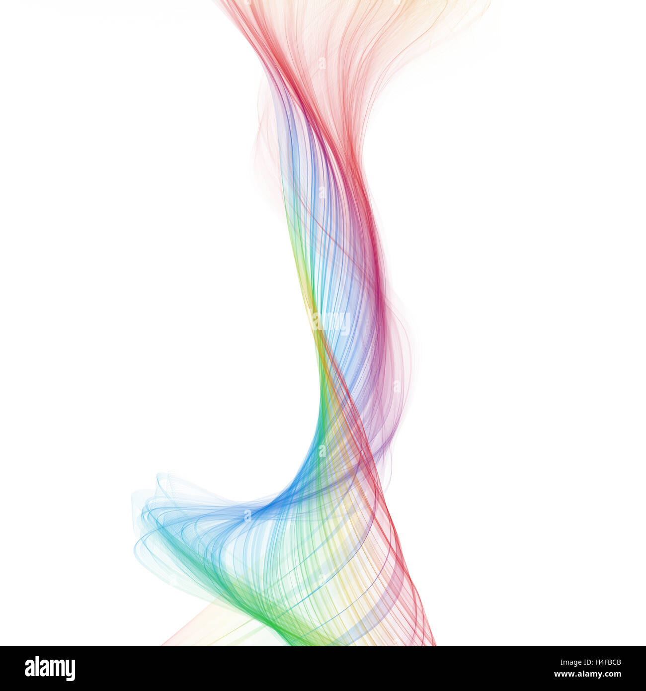 Isolated colorful wave on a white background. High resolution ...