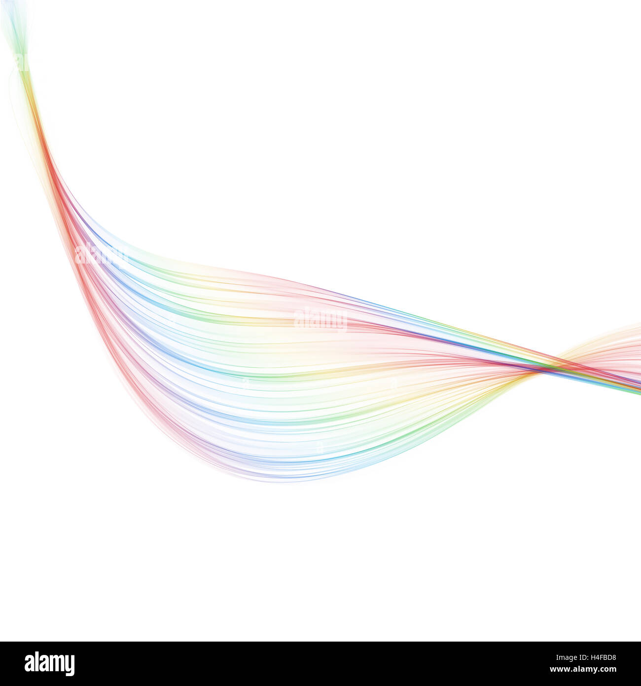Isolated colorful wave on a white background. High resolution ...